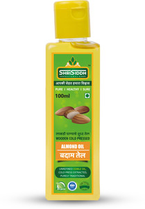 ShriSiddh Natural's Almond Oil-100 ML(pack of 1)100% Virgin Wooden ...