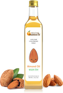 Health and Orange Pure and Edible Almond Oil Almond Oil Glass Bottle ...