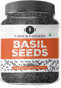 Farm & Farmers Pack of 1 | 75 G | Raw and Unroasted Premium Sabja Basil ...