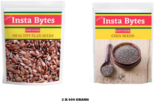 Insta Bytes Insta Bytes Healthy Flax Seeds and Chia Seeds Combo Pack ...