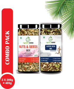 Hobby Herbs Nuts and Seed Mix & Super Seed Mix ( 2 x 200 gm ) | Raw and ...