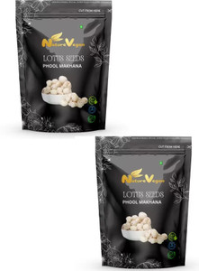 nature vegon Phool Makhana Raw, Regular Lotus Seed Pop, Fox Nut, Each ...