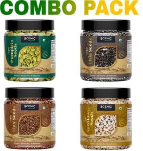 SCENIC Snacks Raw Edible Seeds Combo Pack|Seeds for Eating|Super Seeds ...