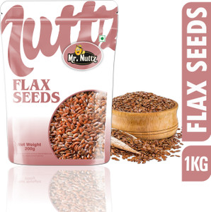 Mr.Nuttz Roasted Flax Seeds 1kg for Weight Loss Rich in Protein, Fiber ...