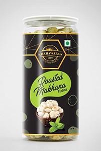KHARAWALA'S Pudina Roasted & Flavoured Makhana (Pack of 1) Lotus Seeds ...