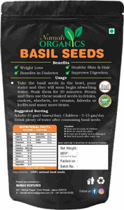Namah Organics basil/sabja/tulsi/bapji seeds 500grm pack Basil Seeds ...