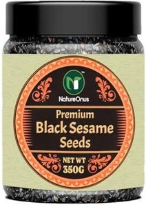 NatureOnus Raw Natural Black Sesame Seeds 350gms |100% Clean and ...
