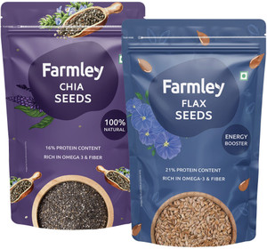 Farmley Premium Seeds Combo Of Chia Seeds, Brown Flax Seeds Price in ...
