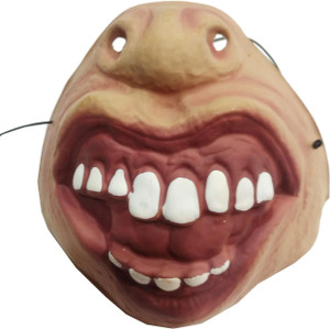 Brown Leaf Scary Pack OF 2 Funny Half Face Teeth Mask for Holi ...