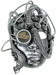 Zeckos Man Droid Full Face Steampunk Cyborg Costume Mask W/Goggle ...