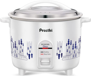 Preethi Glitter E 2.2 Ltr (Double Pan) Rice Cooker, Egg Boiler, Egg ...