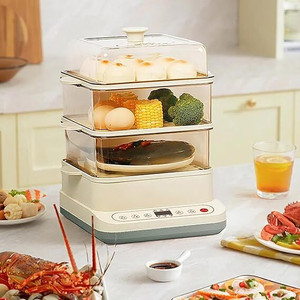 BHADIYADRA EMPIRE 24L Electric Multifunctional Steamer Three Layer Food ...