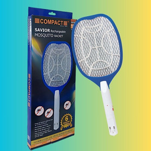 COMPACT Saviour Rechargeable Electric Mosquito Racket Electric Insect ...