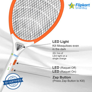 Flipkart SmartBuy Orange High Quality Mosquito Racket Rechargeable Bat ...