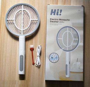 Sampri Mosquito Bats Killer Racket Rechargeable Handheld Electric Fly ...