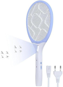 PLERIZA Rechargeable Electric Fly Swatter Mosquito Racket Bat with COB ...
