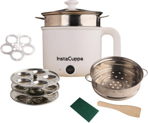 InstaCuppa Electric Idli Maker | 3-Layer Nonstick Idli Tray, Steam 15 ...