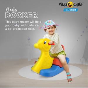 Miss & Chief Deer Shaped Baby Rocker for 2 Years, Kids Rocker, Perfect ...