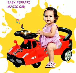 Myhoodwink Kids magic car, ride on musical Car Non Battery Operated ...