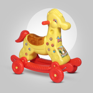 Toy Plus Giraffe Ride-On for Kids 1-3 Years Old 2-in-1 Rocker & Non ...