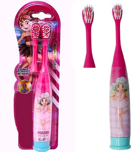 Zordik Cartoon print electric vibrating toothbrush for kids with extra ...