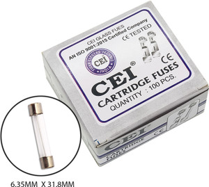 Electronic Spices cartridge fuses 1A 250V 6mm x 30mm Fast acting glass ...