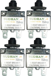 BUDHAN PRODUCTS INC 4 Pieces of 15 Amps Mini Circuit Breaker | Thermal ...