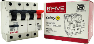 b'five C25A. Three Pole C Curve Tpn Mcb (Triple pole+Neutral) mcb BSF ...