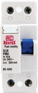 RC BENTEX RCCB / ELCB 40A DP, Standard Type, 240V X04R000005 MCB Price ...