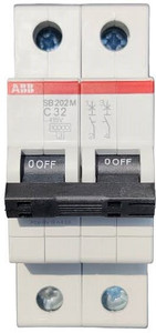 ABB MCB 32 AMP DUAL POLE DP C32 SB202M-C32 MCB Price in India - Buy ABB ...