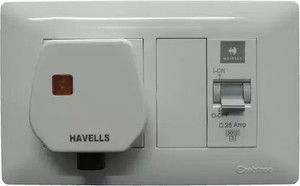 HAVELLS DBOX MCB protected Socket 25A White (Pack of 1) MCB Price in ...