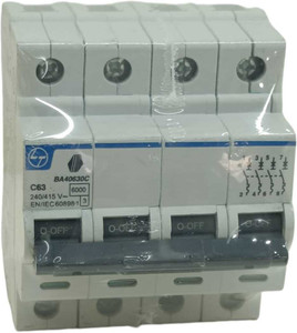LARSEN AND TOUBRO Tripper Four Pole 63 A MCB BA40630C MCB Price in ...