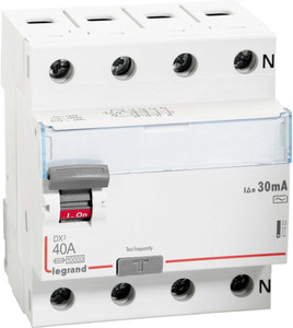 Legrand 411882 - 40A FOUR POLE 100mA 415V AC DX3 RCCB 411882 MCB Price ...