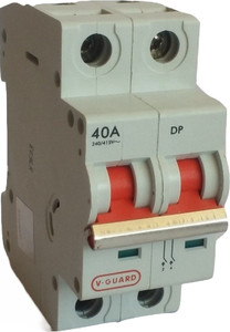 V-Guard 40A Double Pole Isolator 'C' curve (MCB) Miniature Circuit ...