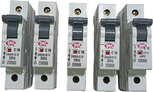 rc electric india 10A full tripping MCB (pack of 5) 10A FULL TRIP MCB ...
