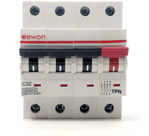 Dewon Electric 32A TPN MCB | Triple Pole + Neutral Miniature Circuit ...