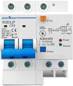 amiciSmart RCCB 63A Single Phase Breaker with Short-Circuit/Leakage ...