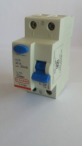 V-Guard RCCB 40A RCCB 40A DP 100mA INVIDIA MCB Price in India - Buy V ...