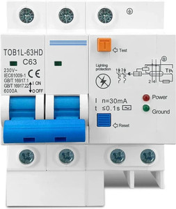 Safefy RCCB 63A Single Phase Breaker with Short-Circuit/Leakage ...