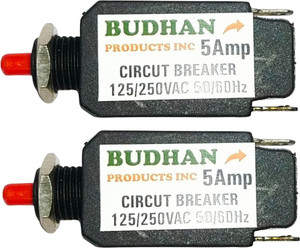 BUDHAN PRODUCTS INC 2 Pcs of 5 Amps Vertical Mini PCB Mount CIRCUIT ...