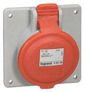 Legrand 555188 - 16A 3P+E 380/415V IP 44 PANEL MOUNTING SOCKET INCLINED ...