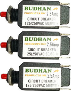 BUDHAN PRODUCTS INC 3 No's of 2.5 Amps Mini Circuit Breaker | Thermal ...