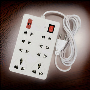 LifoDora 8+1 with Fuse,8 Socket Extension Boards(White,2.5m)DF143 Power ...