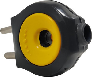 b'five 2 pin top polo Plastic Plug Top 240V 6A Pack of 5 Two Pin Socket ...