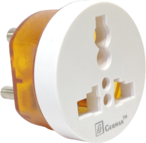R3 GERMAN Multi Plug Adaptor 864 6Amps with Universal pin Input Heavy ...
