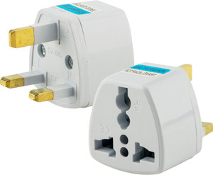 HI PLAST (2pc) Type-G Adapter Universal Travel Worldwide Adapter, UK ...