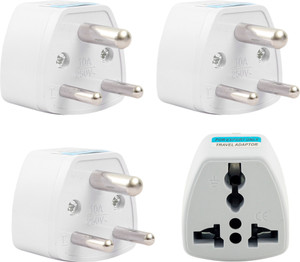HI-PLASST (3pcs) Type D Adapter, Indian Plug, World to India Universal ...