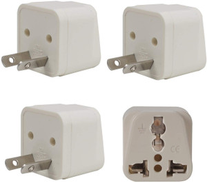 WOWSOME Set of 4, 10A 250V 2 Pin Travel Adapter Plug for India to ...