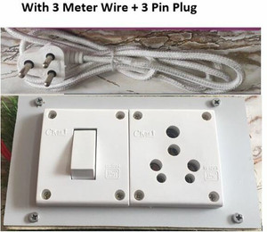 Greenlight Portable Wooden Ext. Board 16 Amp 1 Switch, 1 Plug , 3 Mtr ...