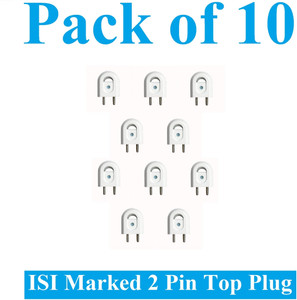 Sauran Pack of 10 Pieces Male 2 Pin Plastic Plug Top (ESP110) For Home ...
